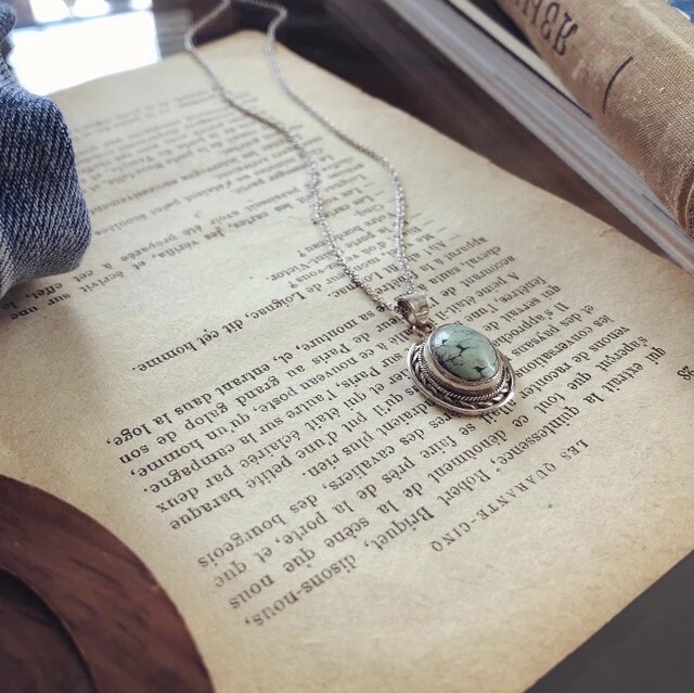 turquoiseのトラッドテイストなシルバーcoolネックレス〈2way 〉♡ | iichi 日々の暮らしを心地よくするハンドメイドやアンティークのマーケットプレイス