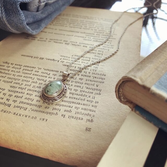 turquoiseのトラッドテイストなシルバーcoolネックレス〈2way 〉♡ | iichi 日々の暮らしを心地よくするハンドメイドやアンティークのマーケットプレイス