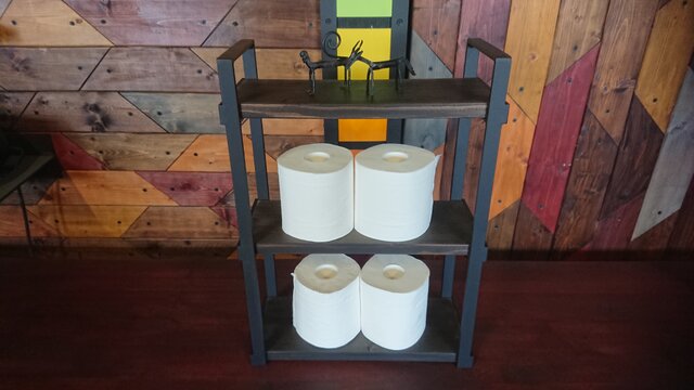 マットブラックでアイアンな3段オープンシェルフ♪ 153×362×493mm エボニーブラック | iichi 日々の暮らしを心地よくするハンドメイドやアンティークのマーケットプレイス