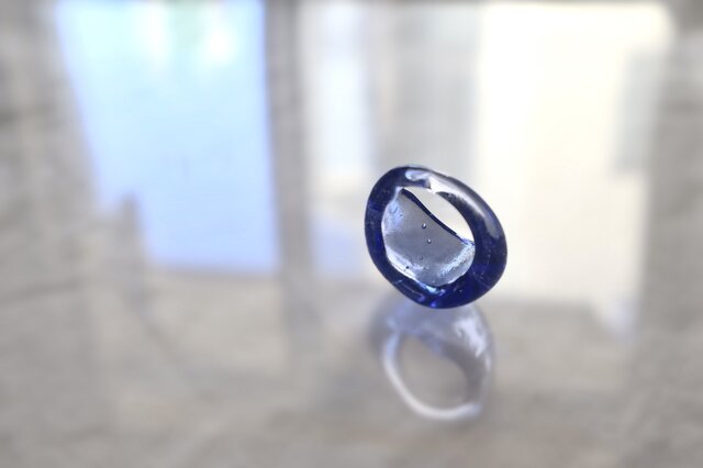 -sumire- ガラス リング glass ring | iichi 日々の暮らしを心地よくするハンドメイドやアンティークのマーケットプレイス