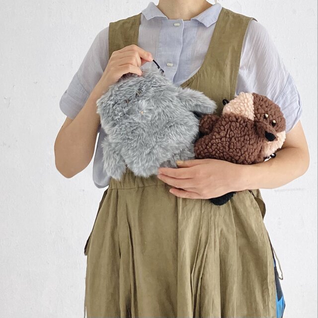 ビッグフット イエローアイ MAMOGURUMI No.148 | iichi 日々の暮らしを心地よくするハンドメイドやアンティークのマーケットプレイス