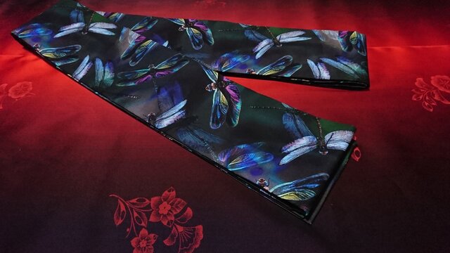 創作帯☆角帯 艶麗とんぼ 巾約11cm | iichi 日々の暮らしを心地よくするハンドメイドやアンティークのマーケットプレイス