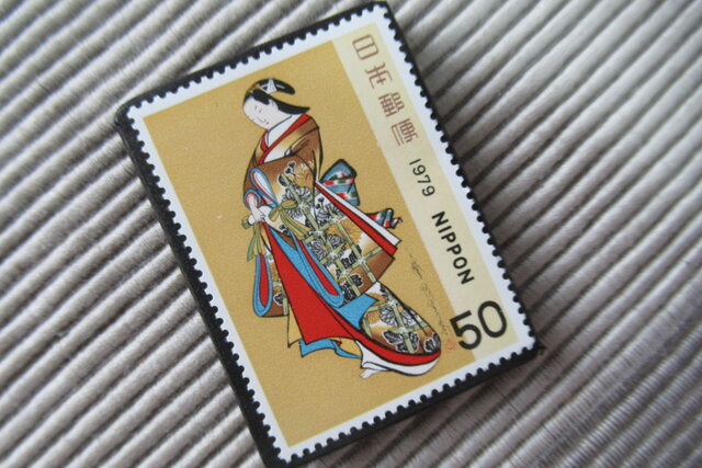 日本 美術切手ブローチ 10110 | iichi 日々の暮らしを心地よくするハンドメイドやアンティークのマーケットプレイス