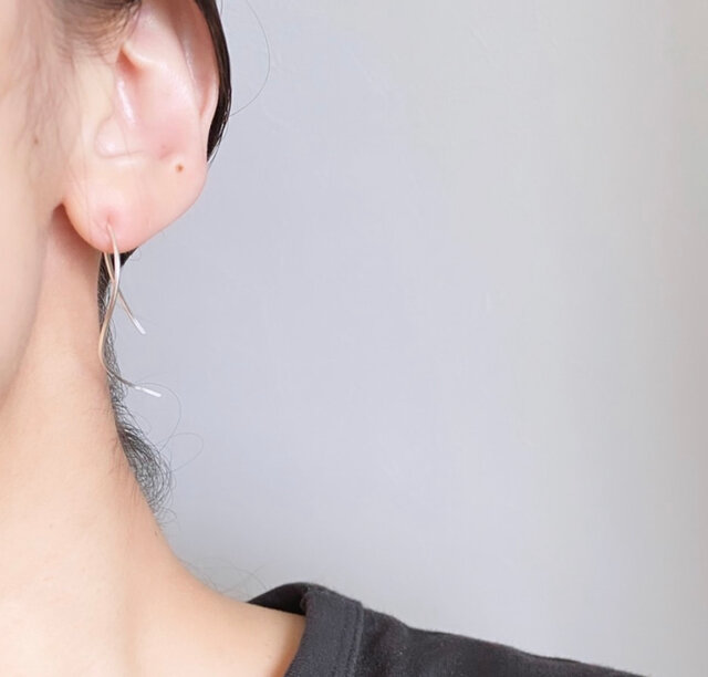 【秋の福袋】【期間限定】diagonalキャッチレスピアス&rasen mini silver925 | iichi 日々の暮らしを心地よくするハンドメイドやアンティークのマーケットプレイス