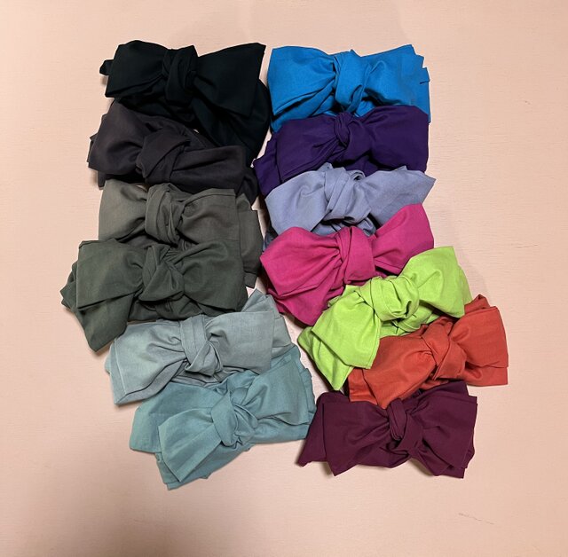 ブラック 7wayアレンジ ヘアターバン ヘアバンド ターバン コットンリネン | iichi 日々の暮らしを心地よくするハンドメイドやアンティークのマーケットプレイス