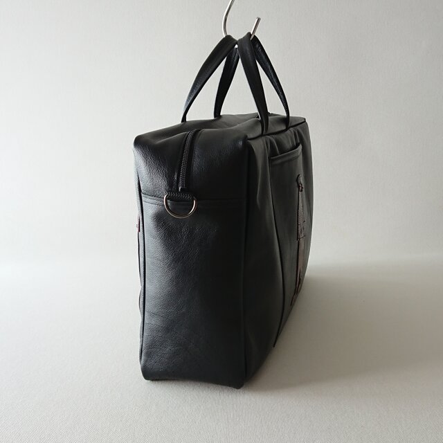annco leather 2way bag L [black] | iichi 日々の暮らしを心地よくするハンドメイドやアンティークのマーケットプレイス