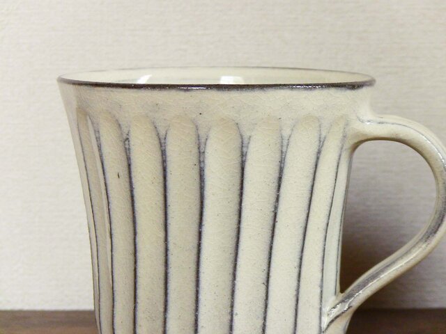 しのぎ手マグカップ （透明） | iichi 日々の暮らしを心地よくするハンドメイドやアンティークのマーケットプレイス