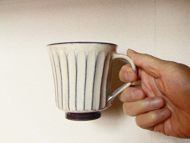 しのぎ手マグカップ （透明） | iichi 日々の暮らしを心地よくするハンドメイドやアンティークのマーケットプレイス