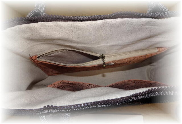 裂き織りファスナー付きA4トート B－170 | iichi 日々の暮らしを心地よくするハンドメイドやアンティークのマーケットプレイス