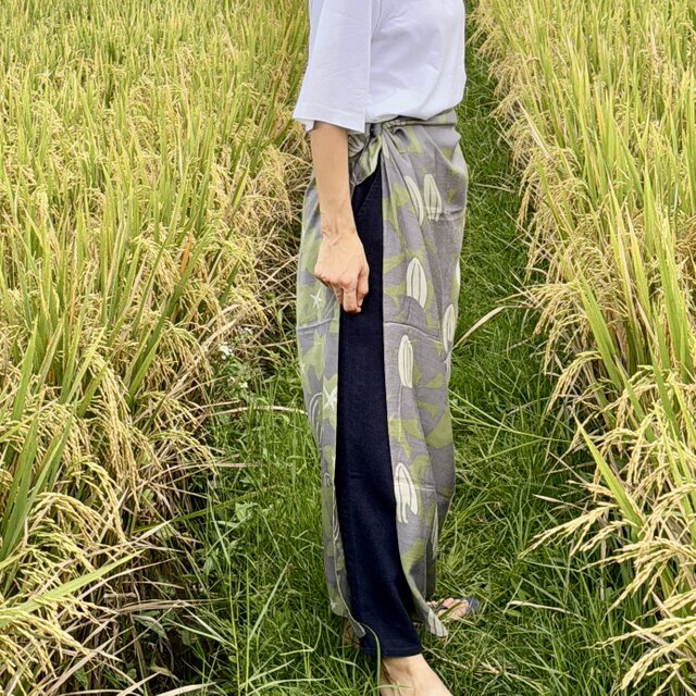 スカーフ「スターフルーツ」ギフト（シルク40％ レーヨン60％） | iichi 日々の暮らしを心地よくするハンドメイドやアンティークのマーケットプレイス