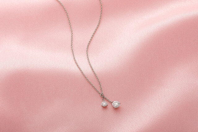 ラッキースパークル（ダイヤモンドネックレス(L)K18 ） | iichi 日々の暮らしを心地よくするハンドメイドやアンティークのマーケットプレイス