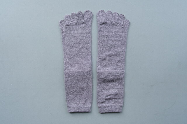 リネンキュプラ五本指ソックス｜ローズミスト｜22-24cm | iichi 日々の暮らしを心地よくするハンドメイドやアンティークのマーケットプレイス
