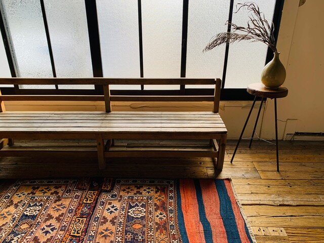 vintage rug C オールドキリム バクティアリ | iichi 日々の暮らしを心地よくするハンドメイドやアンティークのマーケットプレイス