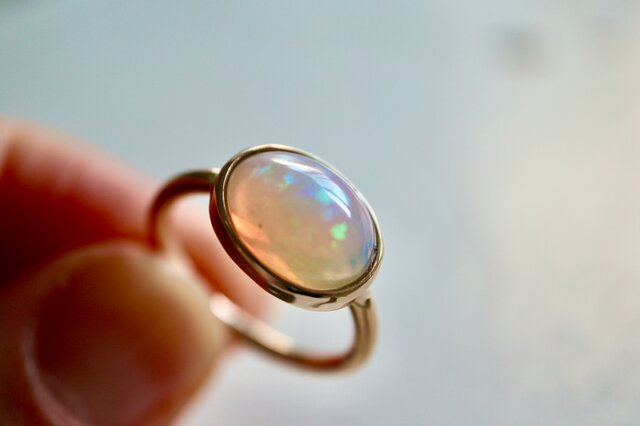 K10[遊色美人なethiopian opal]ring | iichi 日々の暮らしを心地よくするハンドメイドやアンティークのマーケットプレイス