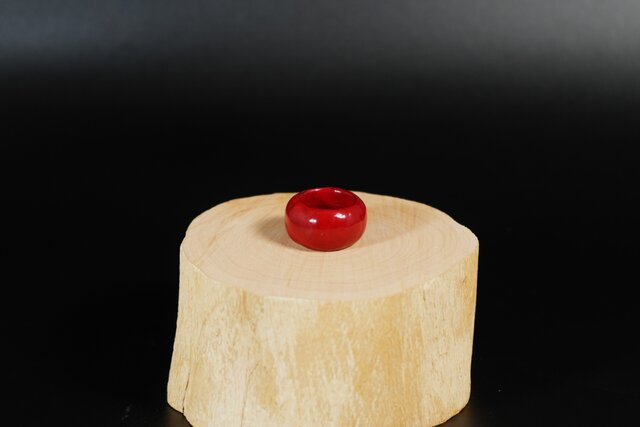 Urushi Ring - Aka 001 10号 | iichi 日々の暮らしを心地よくするハンドメイドやアンティークのマーケットプレイス
