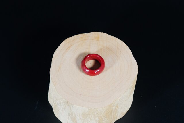 Urushi Ring - Aka 003 10号 | iichi 日々の暮らしを心地よくするハンドメイドやアンティークのマーケットプレイス