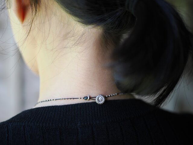 -Garnet・Quartz・Silver- braid pendant | iichi 日々の暮らしを心地よくするハンドメイドやアンティークのマーケットプレイス