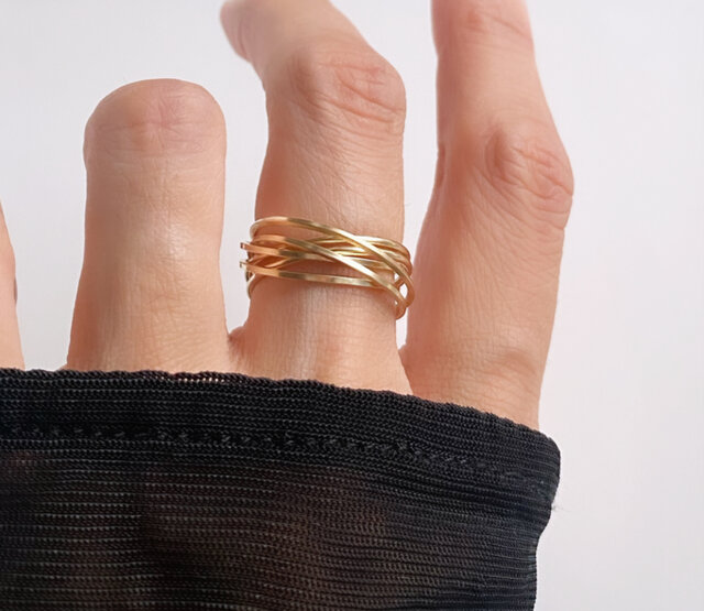 Classy 14kgf 3連 6連 リング 指輪 | iichi 日々の暮らしを心地よくするハンドメイドやアンティークのマーケットプレイス