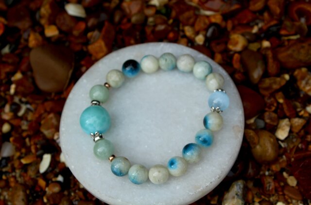 ブルーアイスグレイシャライト、ラリマー 内なる平和、癒し、甘美なバイブレーション | iichi 日々の暮らしを心地よくするハンドメイドやアンティークのマーケットプレイス