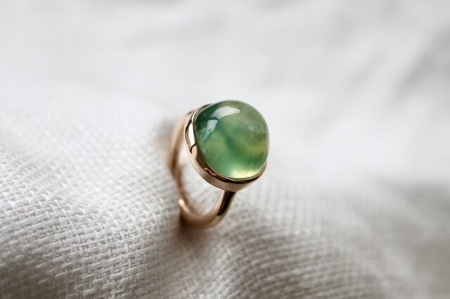 K10[ブドウの実] prehnite ring | iichi 日々の暮らしを心地よくするハンドメイドやアンティークのマーケットプレイス