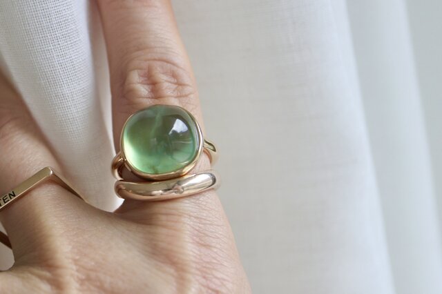 K10[ブドウの実] prehnite ring | iichi 日々の暮らしを心地よくするハンドメイドやアンティークのマーケットプレイス