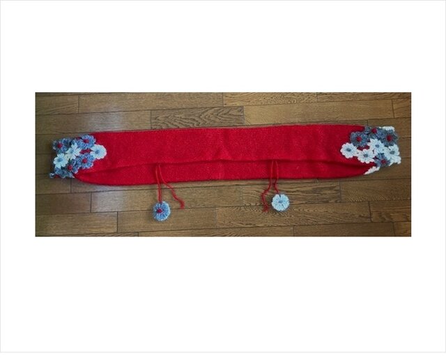 2WAYショール＆マフラー2 RED | iichi 日々の暮らしを心地よくするハンドメイドやアンティークのマーケットプレイス