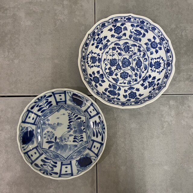 うつわ 明朝唐草桔梗8.0皿 平皿 25.7cm | iichi 日々の暮らしを心地よくするハンドメイドやアンティークのマーケットプレイス