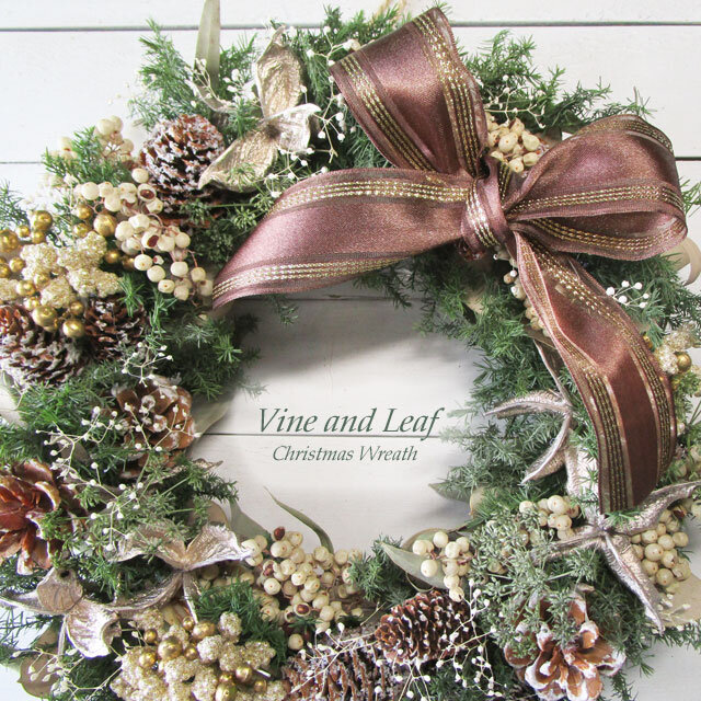 木の実のクリスマスリース～Happy Christmas 2024～[F241001] | iichi 日々の暮らしを心地よくするハンドメイドやアンティークのマーケットプレイス