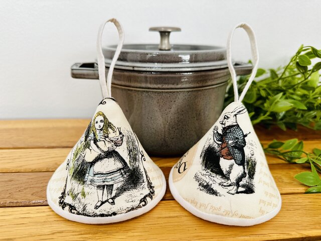 三角鍋つかみstaub ストウブ ホーロー 鍋つかみ ミトン | iichi 日々の暮らしを心地よくするハンドメイドやアンティークのマーケットプレイス