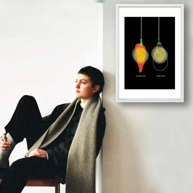 おしゃれに灯り 送料無料 イラスト アート ポスター アートポスター A4 アート/sei検索 2066 | iichi 日々の暮らしを心地よくするハンドメイドやアンティークのマーケットプレイス