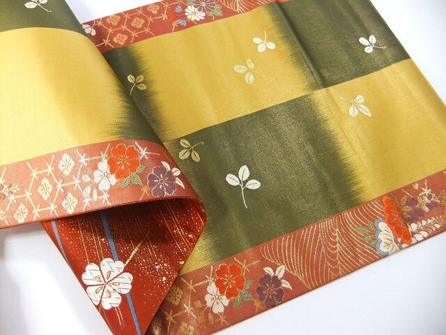 16)2088】67cm/エ霞小花波文様/テーブルセンター/和風/帯リメイク/日本のお土産 | iichi 日々の暮らしを心地よくするハンドメイドやアンティークのマーケットプレイス