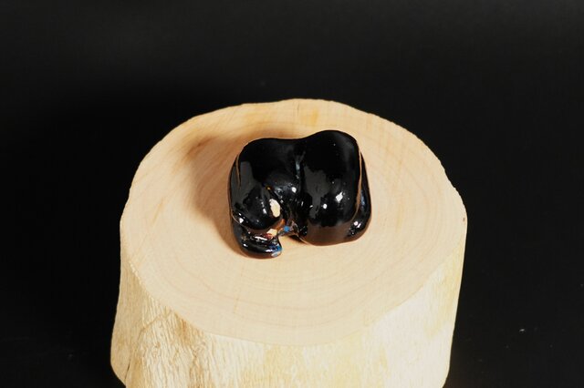 Makie Nemuri Neko-Blak Cat 003 (蒔絵 眠り猫 黒猫) | iichi 日々の暮らしを心地よくするハンドメイドやアンティークのマーケットプレイス