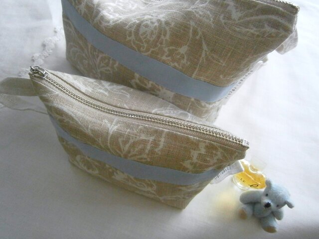 BotanicalLinen×BlueVoile bag＆pouch | iichi 日々の暮らしを心地よくするハンドメイドやアンティークのマーケットプレイス