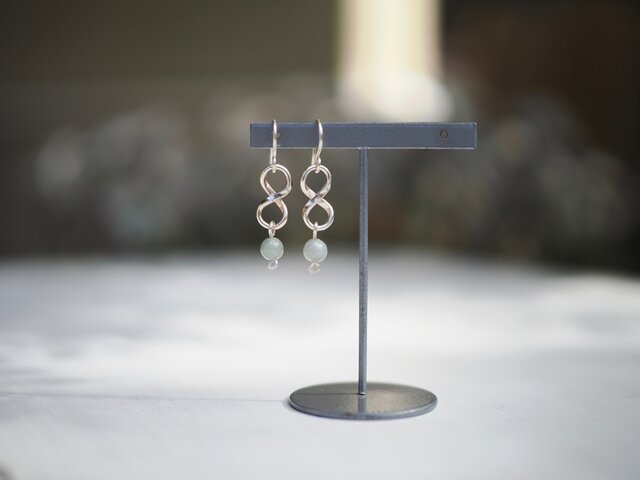 -Silver・Jade- pierce | iichi 日々の暮らしを心地よくするハンドメイドやアンティークのマーケットプレイス