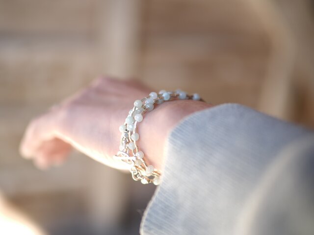 -Jade・Silver- long necklace | iichi 日々の暮らしを心地よくするハンドメイドやアンティークのマーケットプレイス