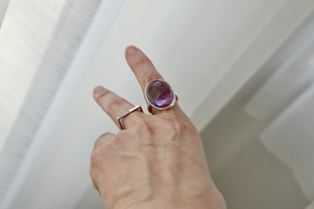[orange×purpleのametrine]ring | iichi 日々の暮らしを心地よくするハンドメイドやアンティークのマーケットプレイス