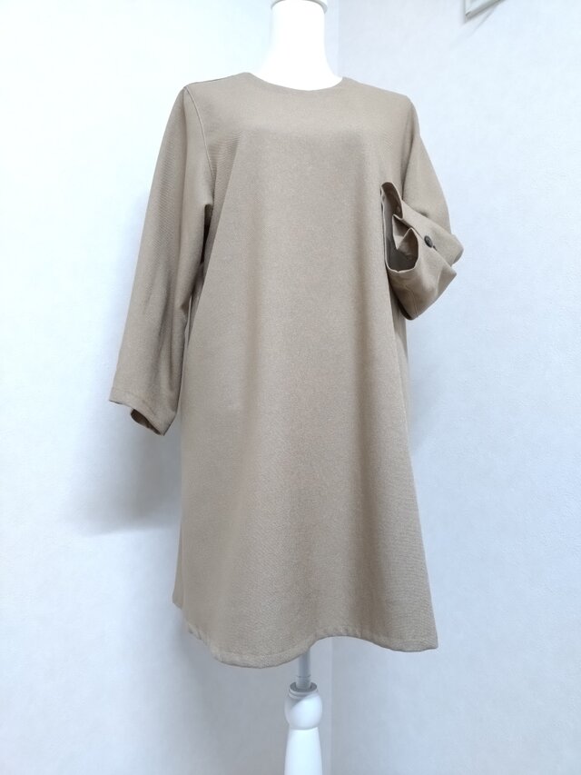エレガントさと、ざっくり感と、しなやかチュニックワンピ。VPO−321 | iichi 日々の暮らしを心地よくするハンドメイドやアンティークのマーケットプレイス