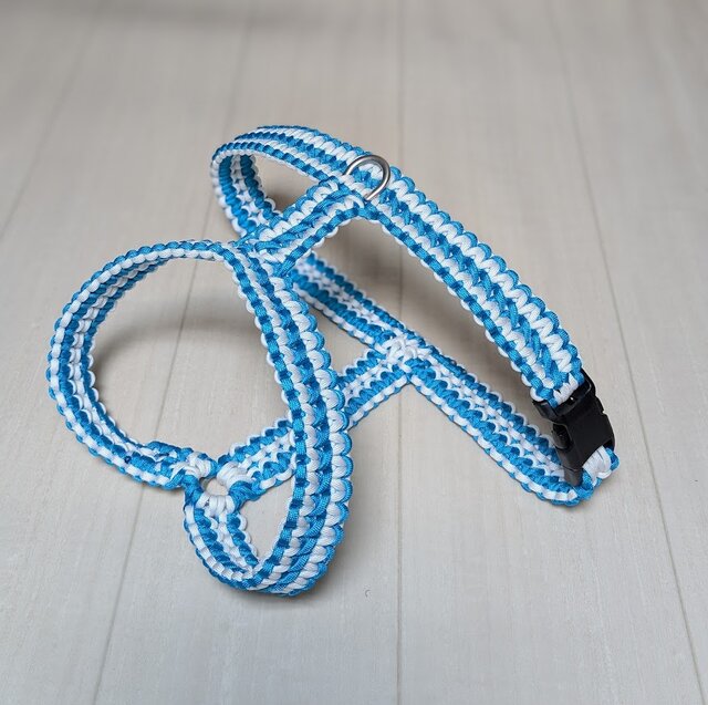 大型~中型犬用 二点フック、ガッチリハーネス (首回り57cm 胸回り76cm) | iichi 日々の暮らしを心地よくするハンドメイドやアンティークのマーケットプレイス