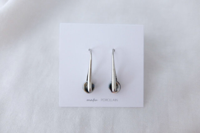 ピアス rond nuit/silver | iichi 日々の暮らしを心地よくするハンドメイドやアンティークのマーケットプレイス