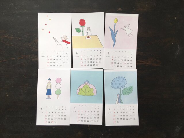 2025年カレンダー「花と甘と」 | iichi 日々の暮らしを心地よくするハンドメイドやアンティークのマーケットプレイス