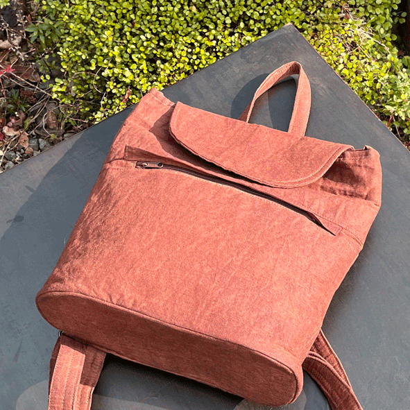 熟成柿渋染めリュック24079 | iichi 日々の暮らしを心地よくするハンドメイドやアンティークのマーケットプレイス