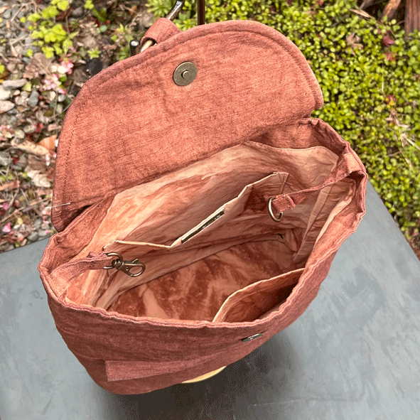 熟成柿渋染めリュック24079 | iichi 日々の暮らしを心地よくするハンドメイドやアンティークのマーケットプレイス