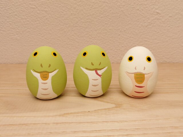 干支たまご 巳 黄緑 S | iichi 日々の暮らしを心地よくするハンドメイドやアンティークのマーケットプレイス