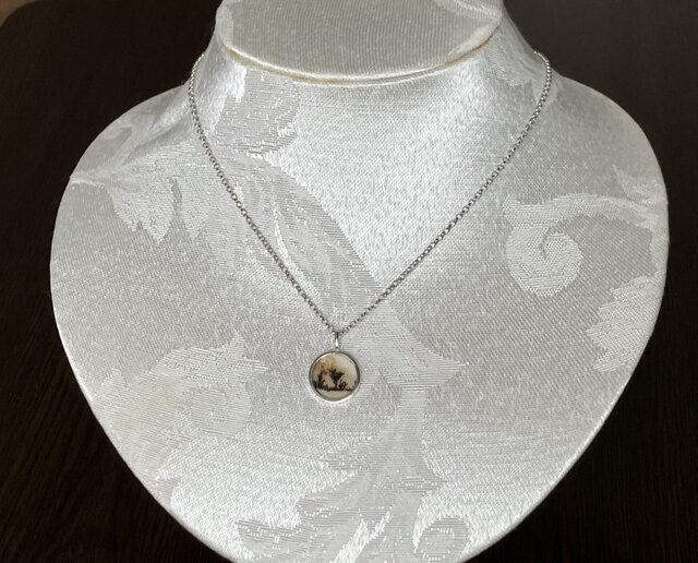 デンドリティックアゲート・リバーシブルペンダント（silver925） | iichi 日々の暮らしを心地よくするハンドメイドやアンティークのマーケットプレイス