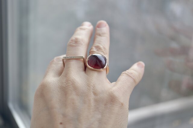 K10[ザクロワインのgarnet]ring | iichi 日々の暮らしを心地よくするハンドメイドやアンティークのマーケットプレイス