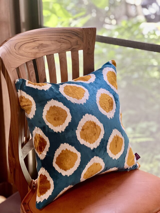 【Wシルクベルベットクッション43cm43cm】SVCW4343_37 | iichi 日々の暮らしを心地よくするハンドメイドやアンティークのマーケットプレイス