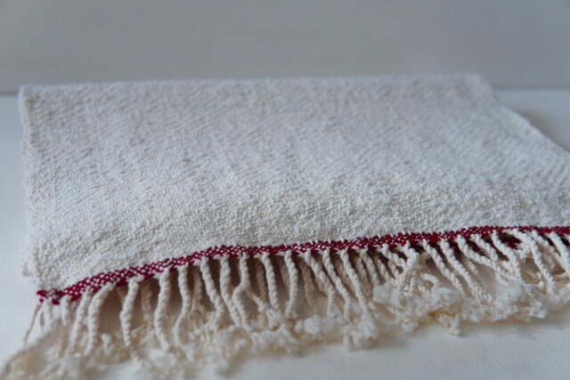 organic cotton shawl_handwoven/ wr2 | iichi 日々の暮らしを心地よくするハンドメイドやアンティークのマーケットプレイス