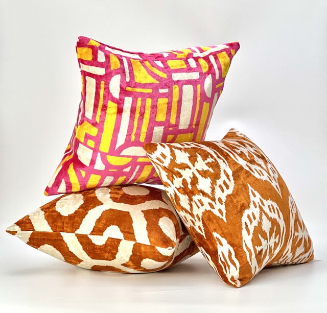 【Wシルクベルベットクッション43cm43cm】SVCW4343_128 | iichi 日々の暮らしを心地よくするハンドメイドやアンティークのマーケットプレイス