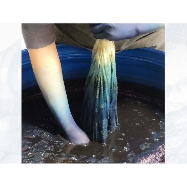 天然藍染：アルパカ スヌード・L 濃藍 | iichi 日々の暮らしを心地よくするハンドメイドやアンティークのマーケットプレイス