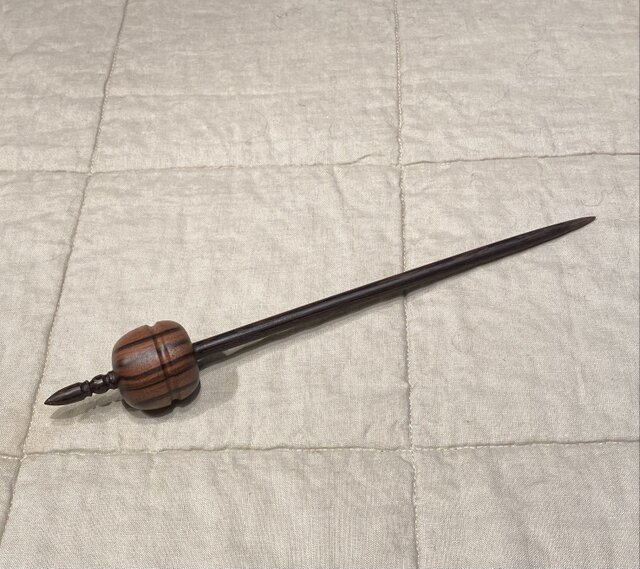 サポートスピンドル 縞黒檀(シマコクタン)2025-2 | iichi 日々の暮らしを心地よくするハンドメイドやアンティークのマーケットプレイス